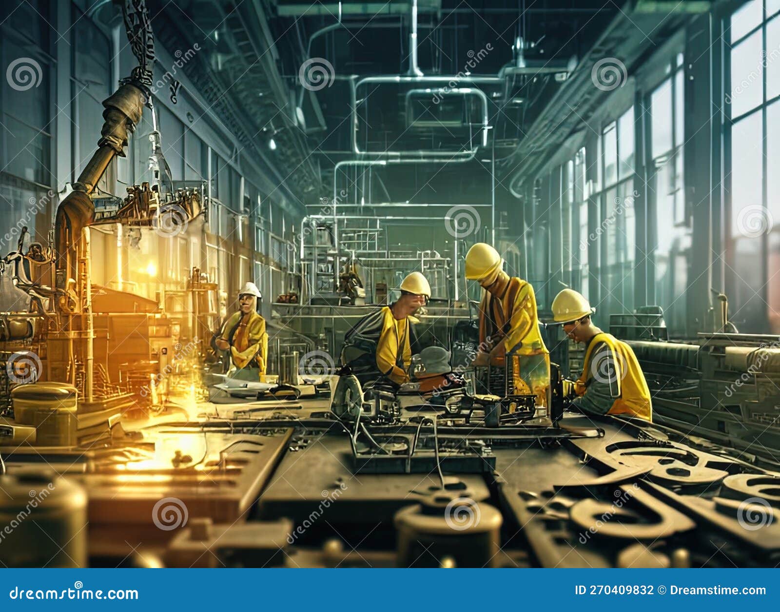 Industrial Engineering Technologists Fictional Work Enviroment Scene ...