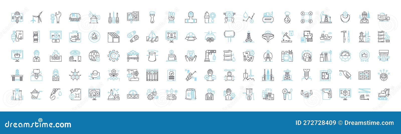 Industrial Engineering Vector Line Icons Set. Industrial, Engineering ...
