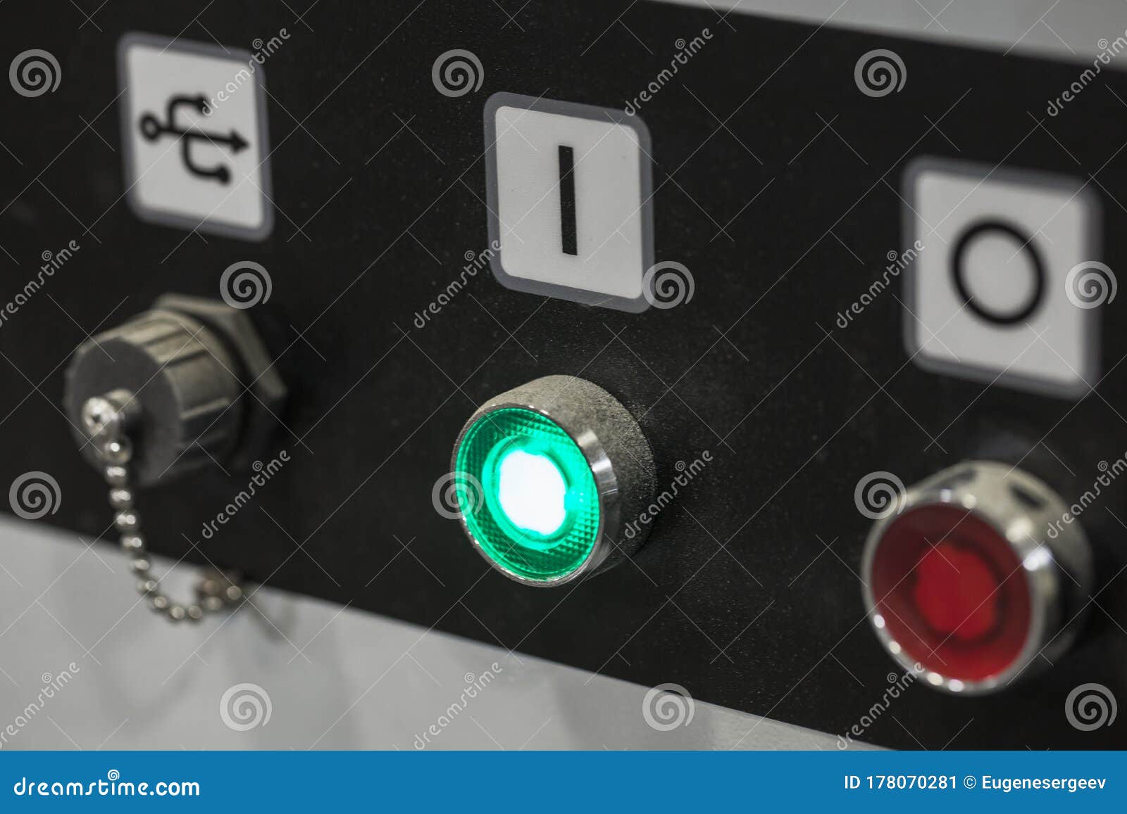 Industrial Equipment Control Panel with Usb Stock Image - Image of ...