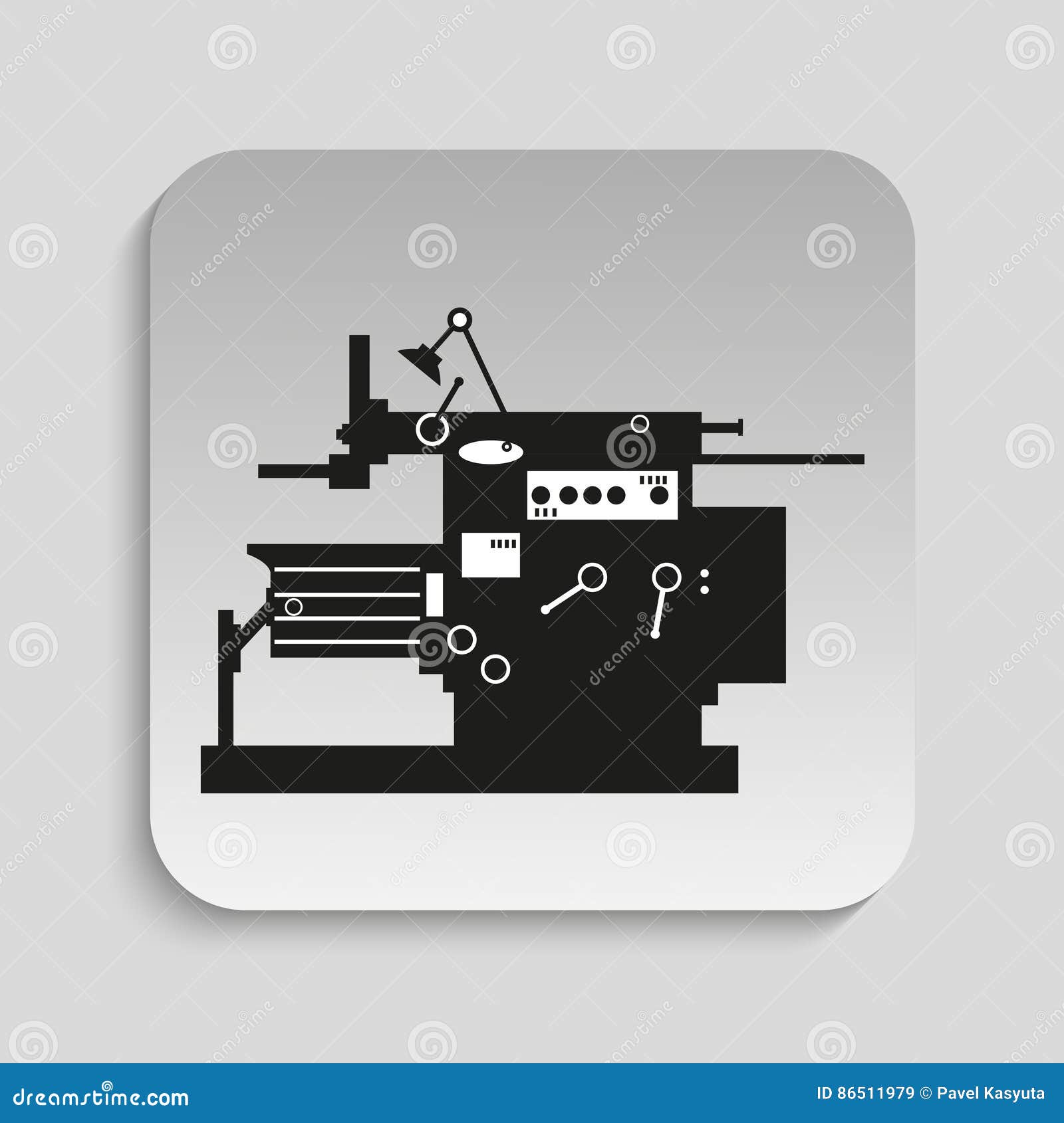 Industrial Equipment. Machine. Vector Icon Stock Vector - Illustration ...