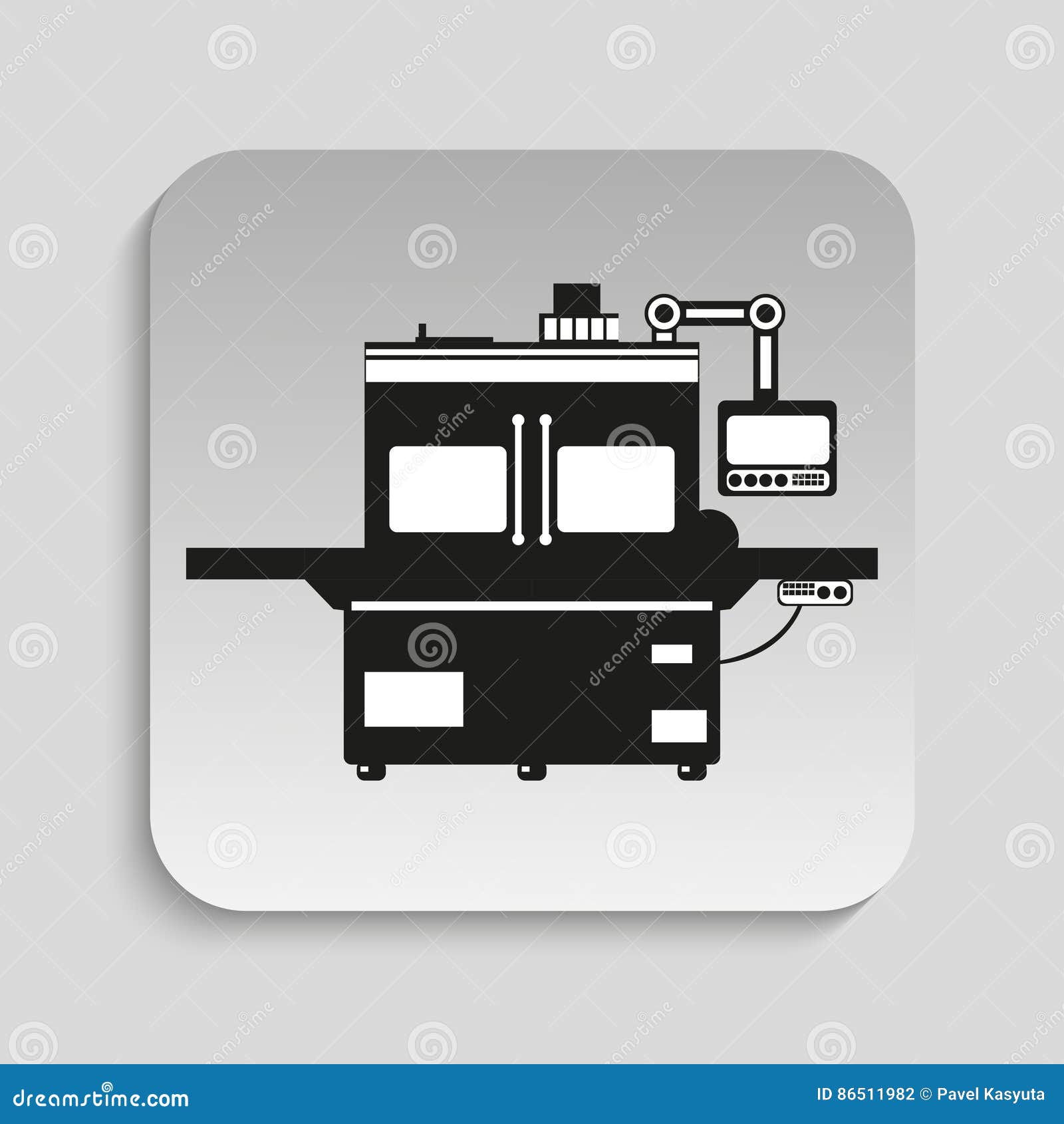 Industrial Equipment. Machine. Vector Icon Stock Vector - Illustration ...