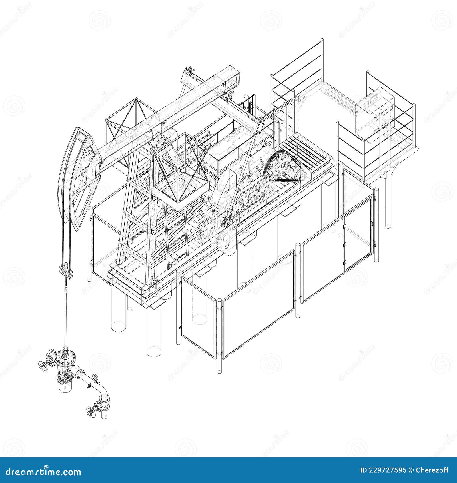 Industrial Equipment for Oil Extraction. Vector Stock Vector ...
