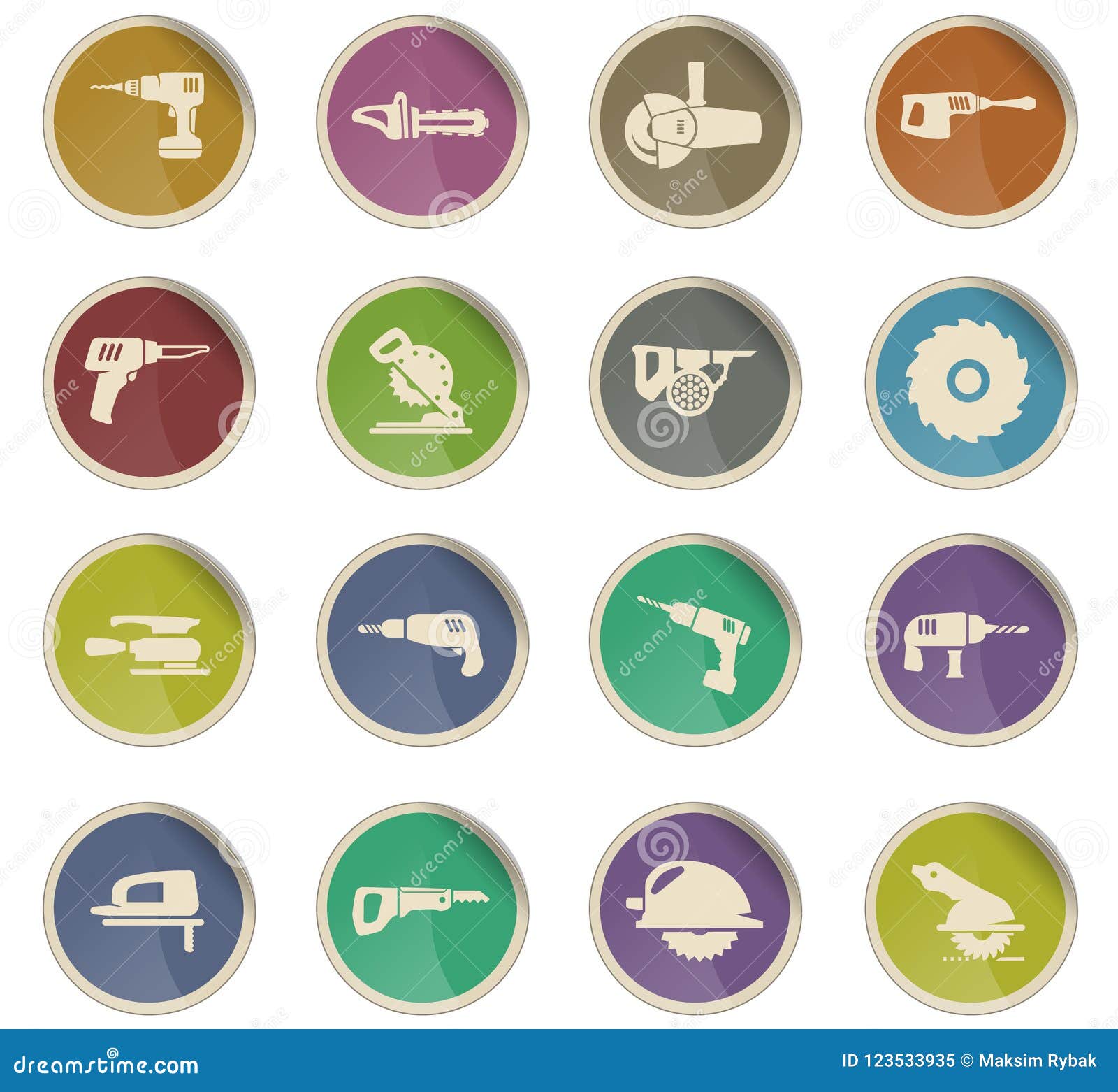Industrial Equipment Icon Set Stock Vector - Illustration of ...