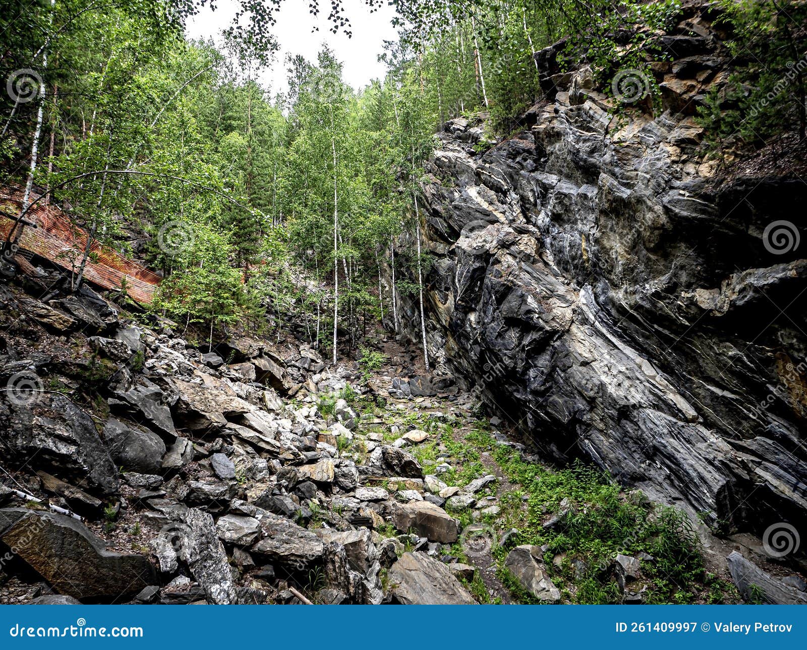 Industrial Excavation of Rock for Mining in the Ural Mountains Stock ...