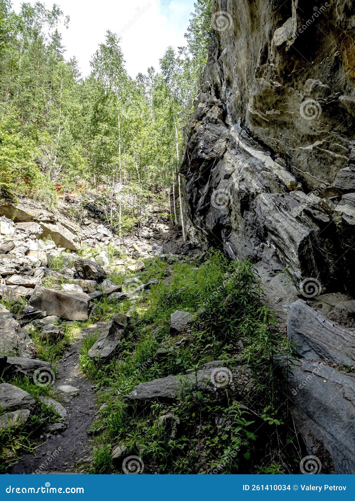 Industrial Excavation of Rock for Mining in the Ural Mountains Stock ...