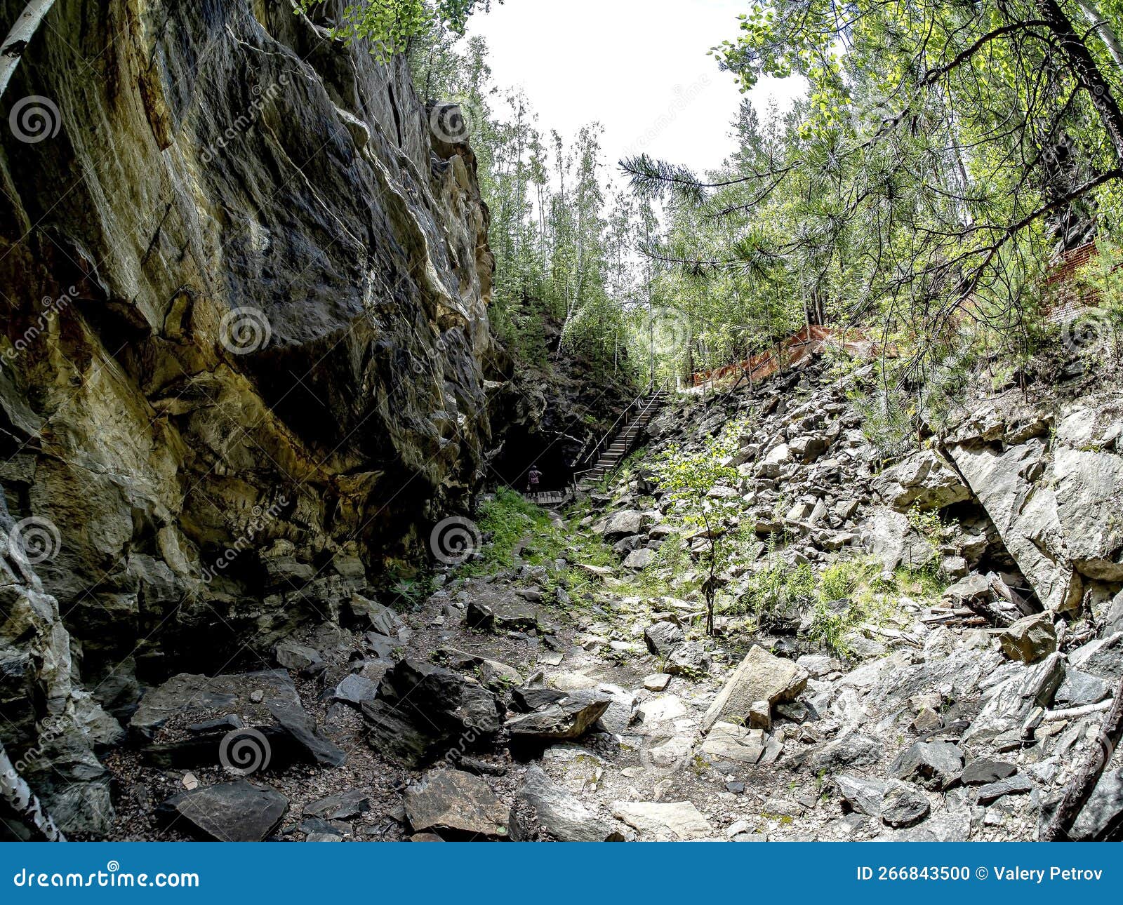 Industrial Excavation of Rock for Mining in the Ural Mountains Stock ...