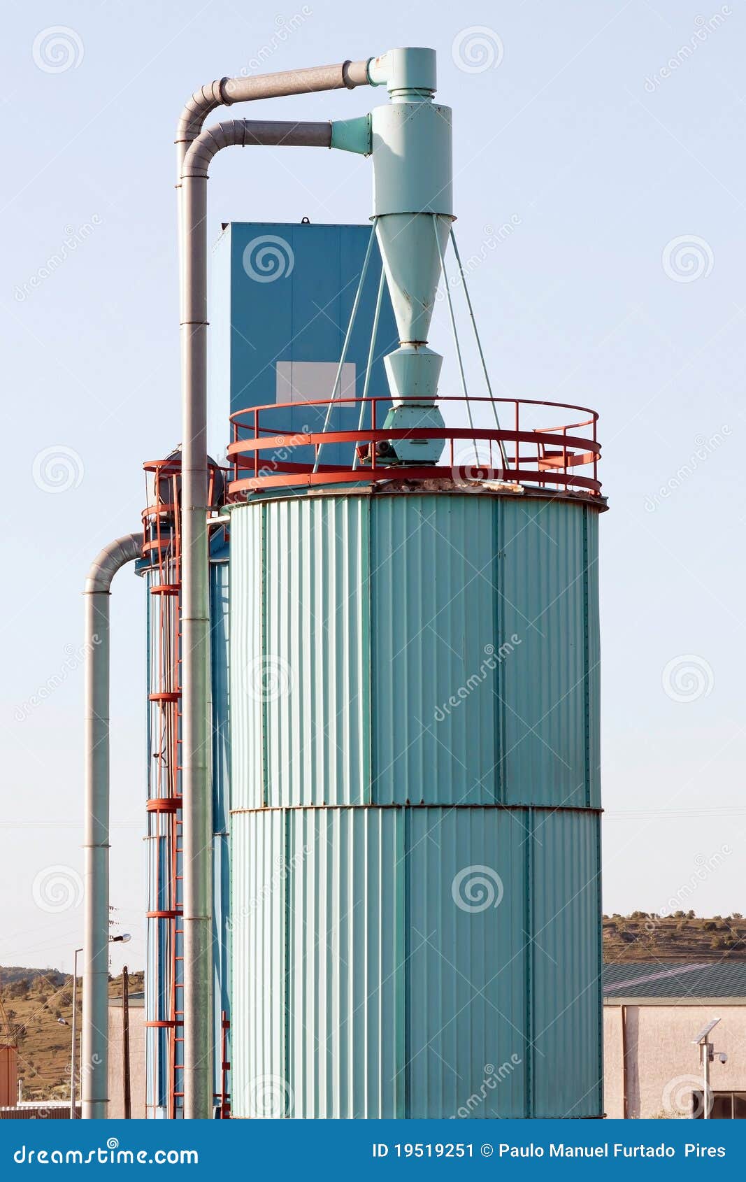 Industrial Exhaust Silo stock image. Image of pressure - 19519251