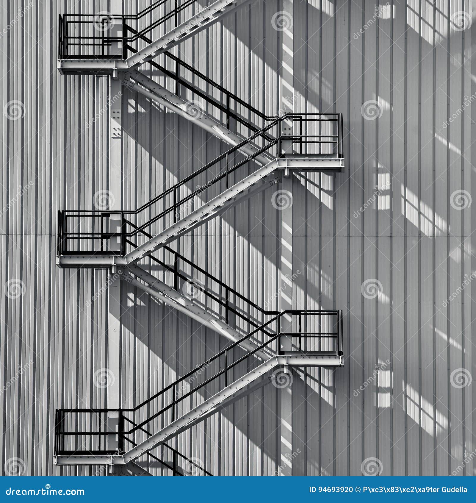 Industrial Exterior Staircase Stock Photo - Image of architecture ...