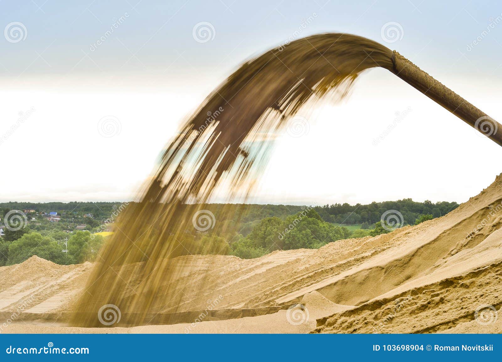 Industrial Extraction of Sand for Construction Stock Photo - Image of ...