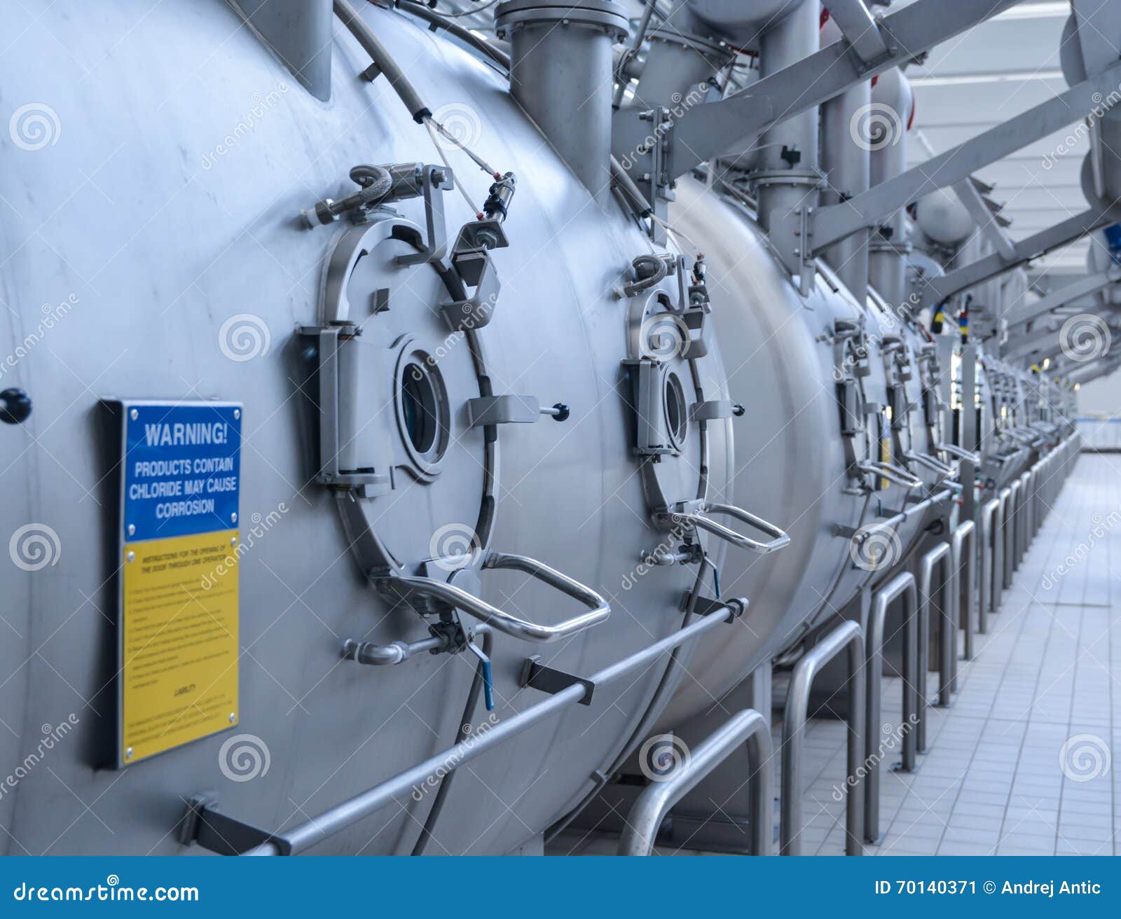 Industrial Fabric Washing Tank Stock Image - Image of business, tanks ...