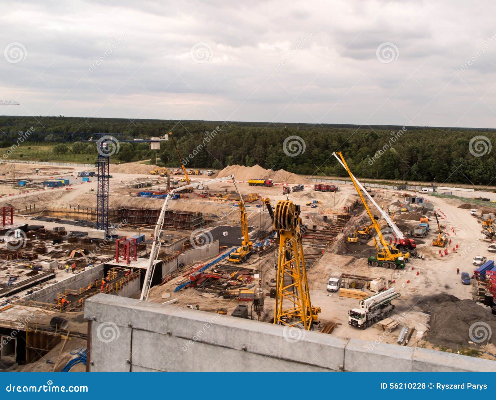 Industrial Facility Construction Stock Photo - Image of machines ...