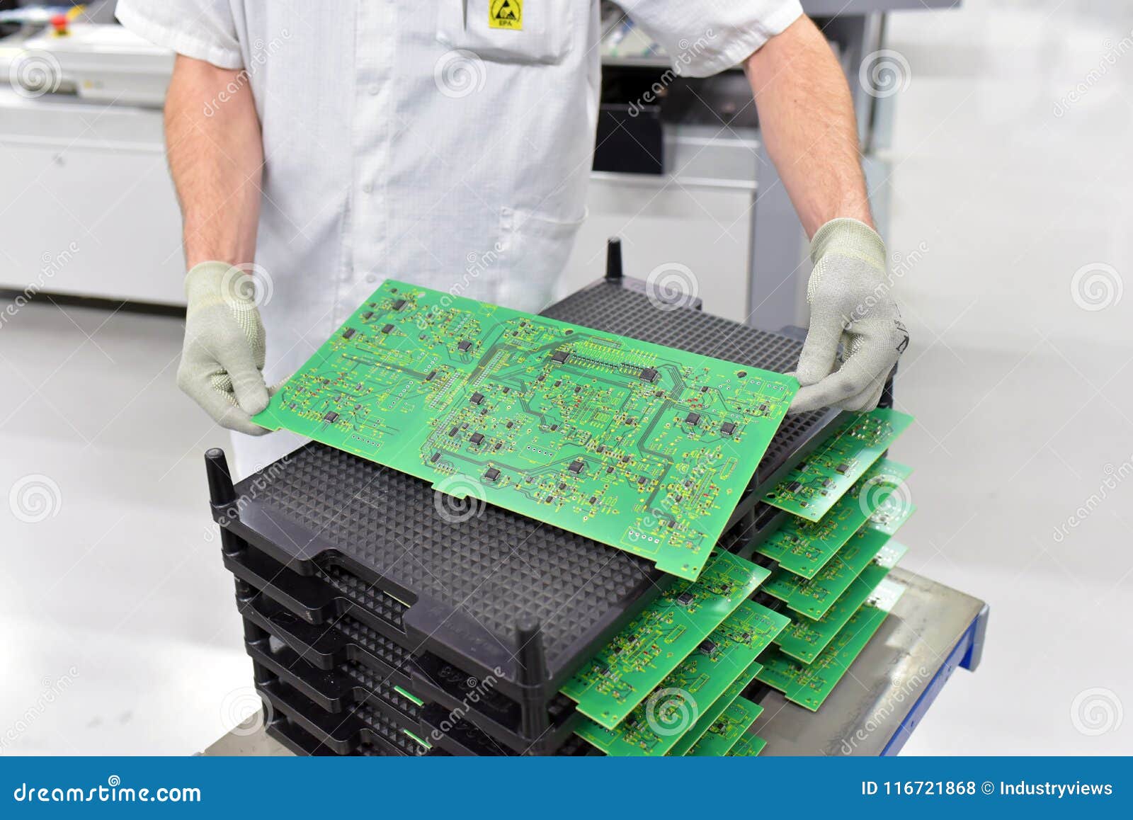 Industrial Factory for Assembly of Microelectronics - Detail of Stock ...