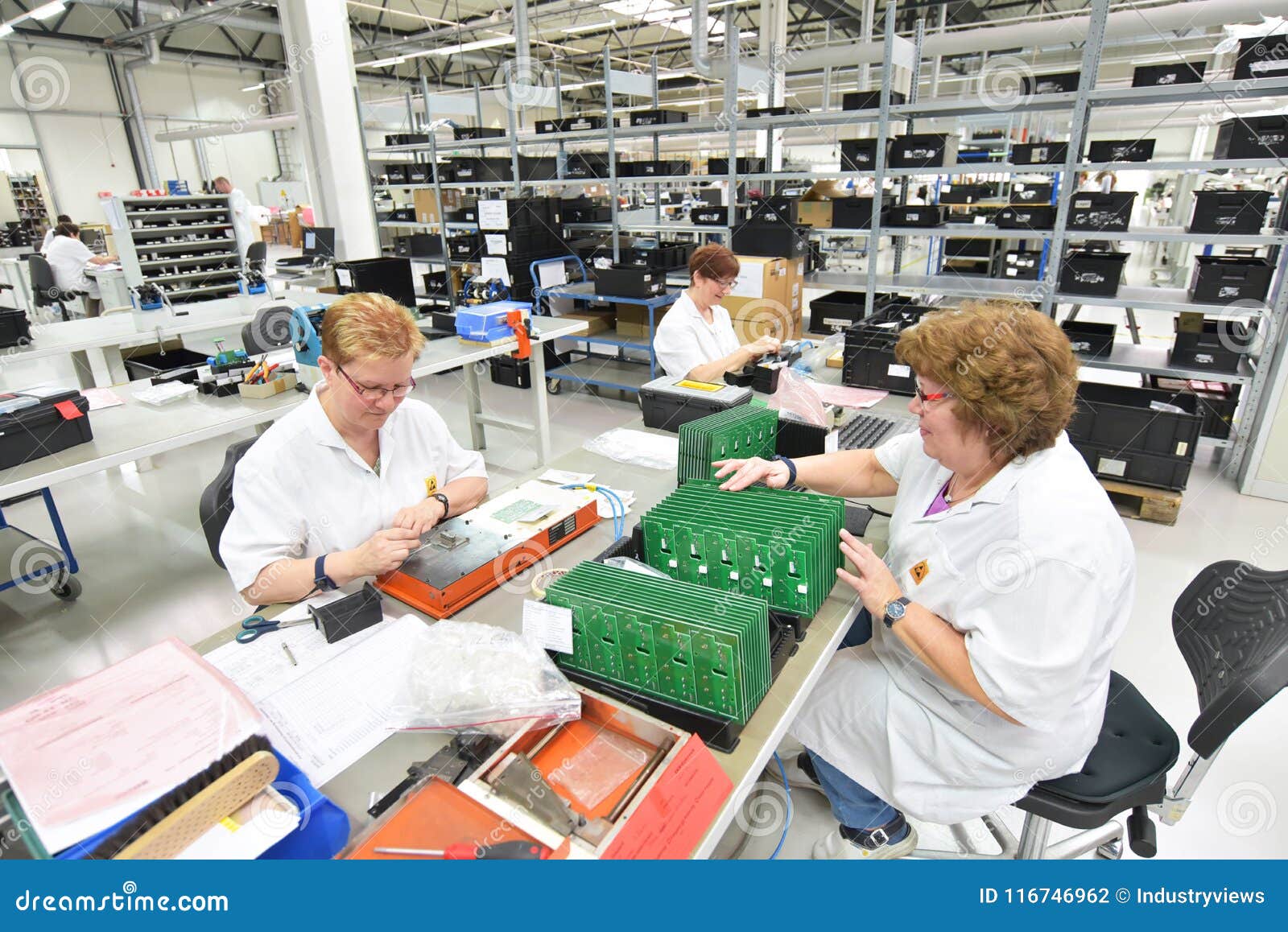 Industrial Factory for Assembly of Microelectronics - Interior a ...