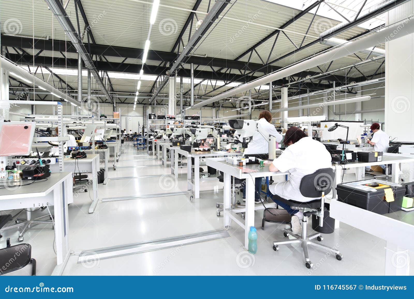 Industrial Factory for Assembly of Microelectronics - Interior a ...