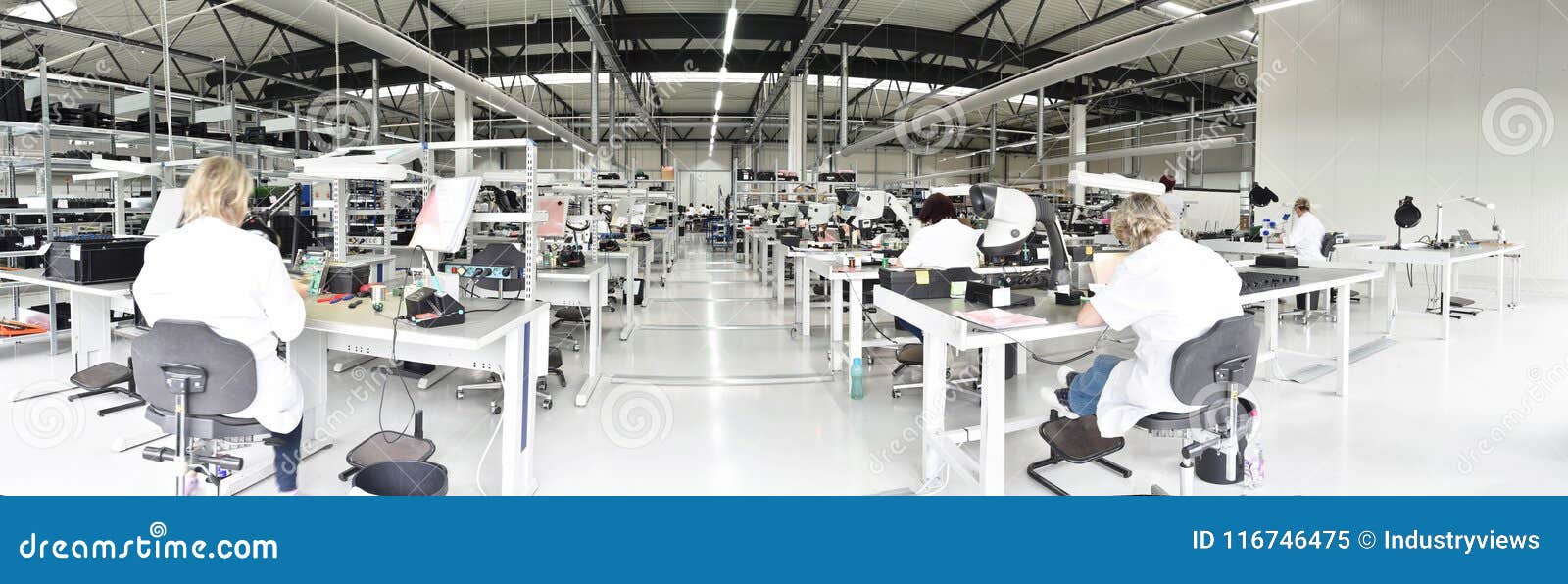 Industrial Factory for Assembly of Microelectronics - Interior a ...
