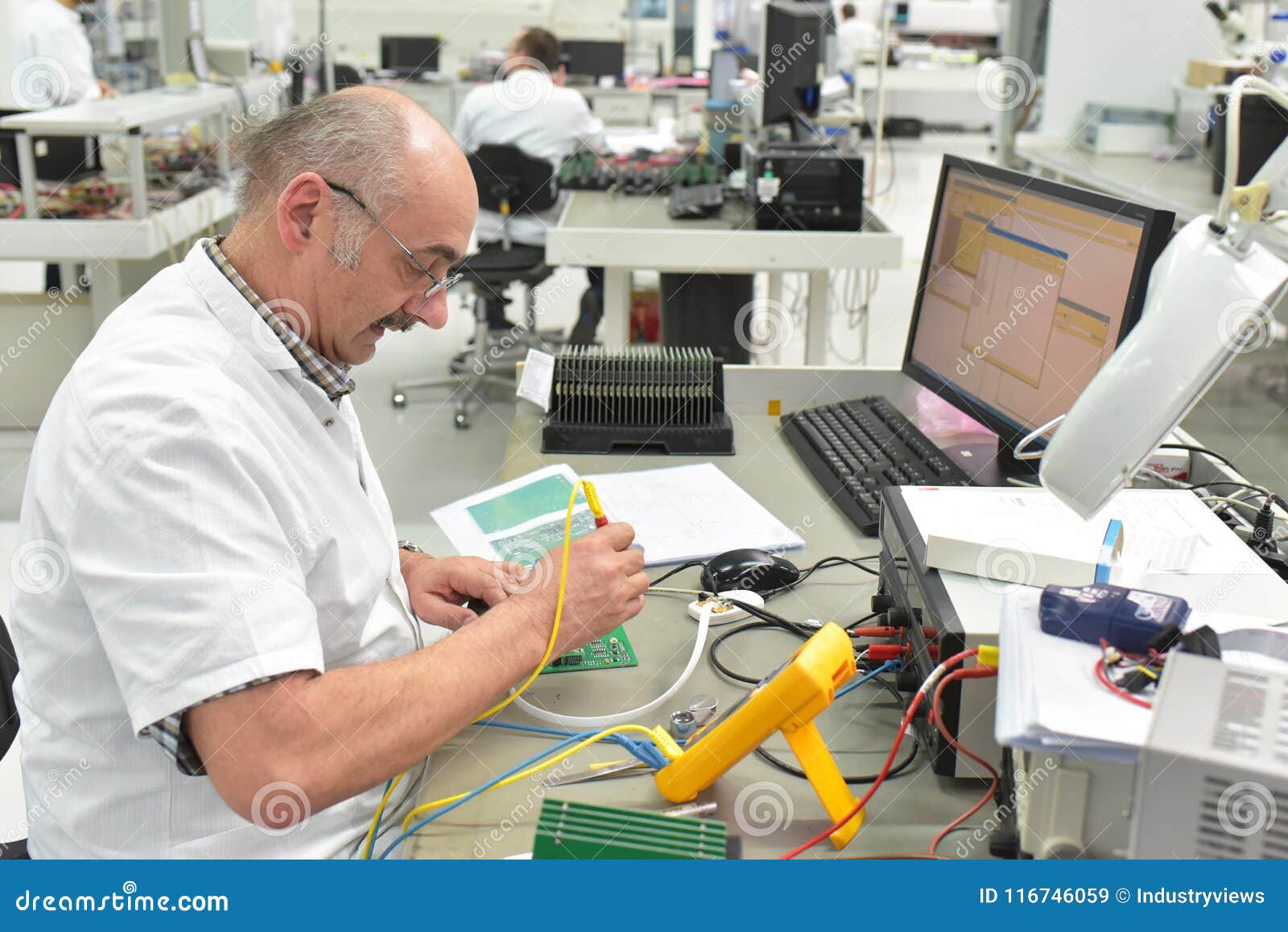 Industrial Factory for Assembly of Microelectronics - Interior a ...