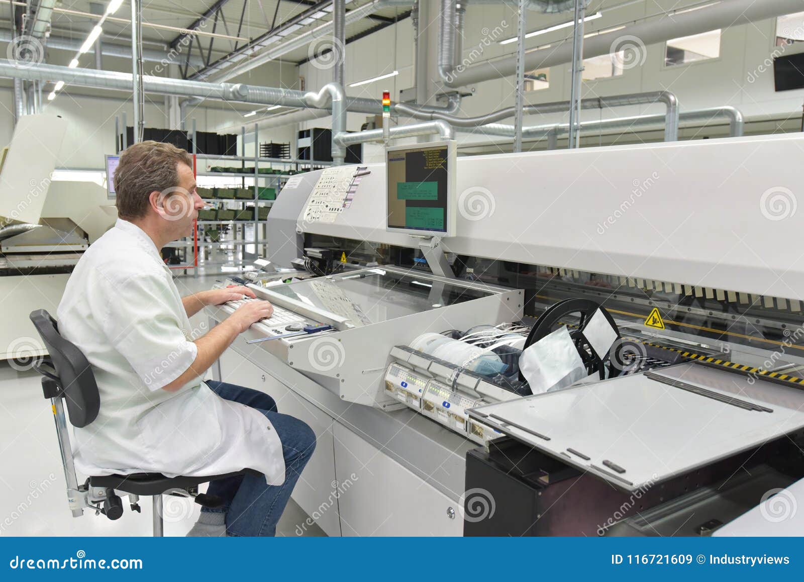 Industrial Factory for Assembly of Microelectronics - Interior a Stock ...