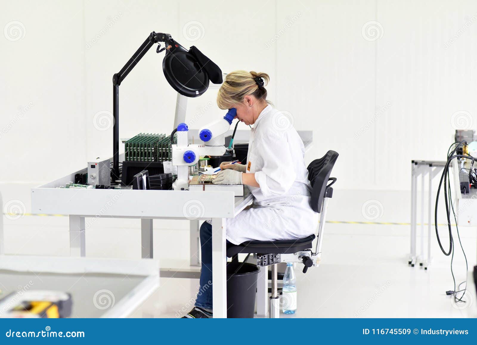 Industrial Factory for Assembly of Microelectronics - Quality Co ...