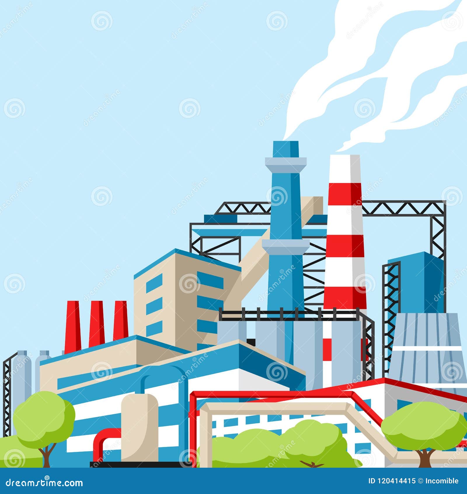 Industrial Factory Background. Stock Vector - Illustration of ... Industrial Factory Background. Stock Vector - Illustration of ...