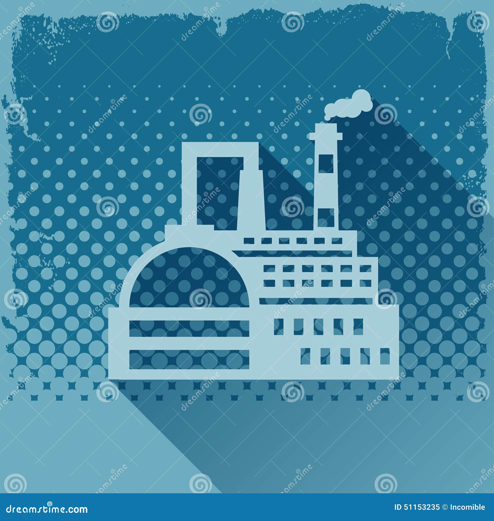 Industrial Factory Building Background Stock Vector - Illustration of ...