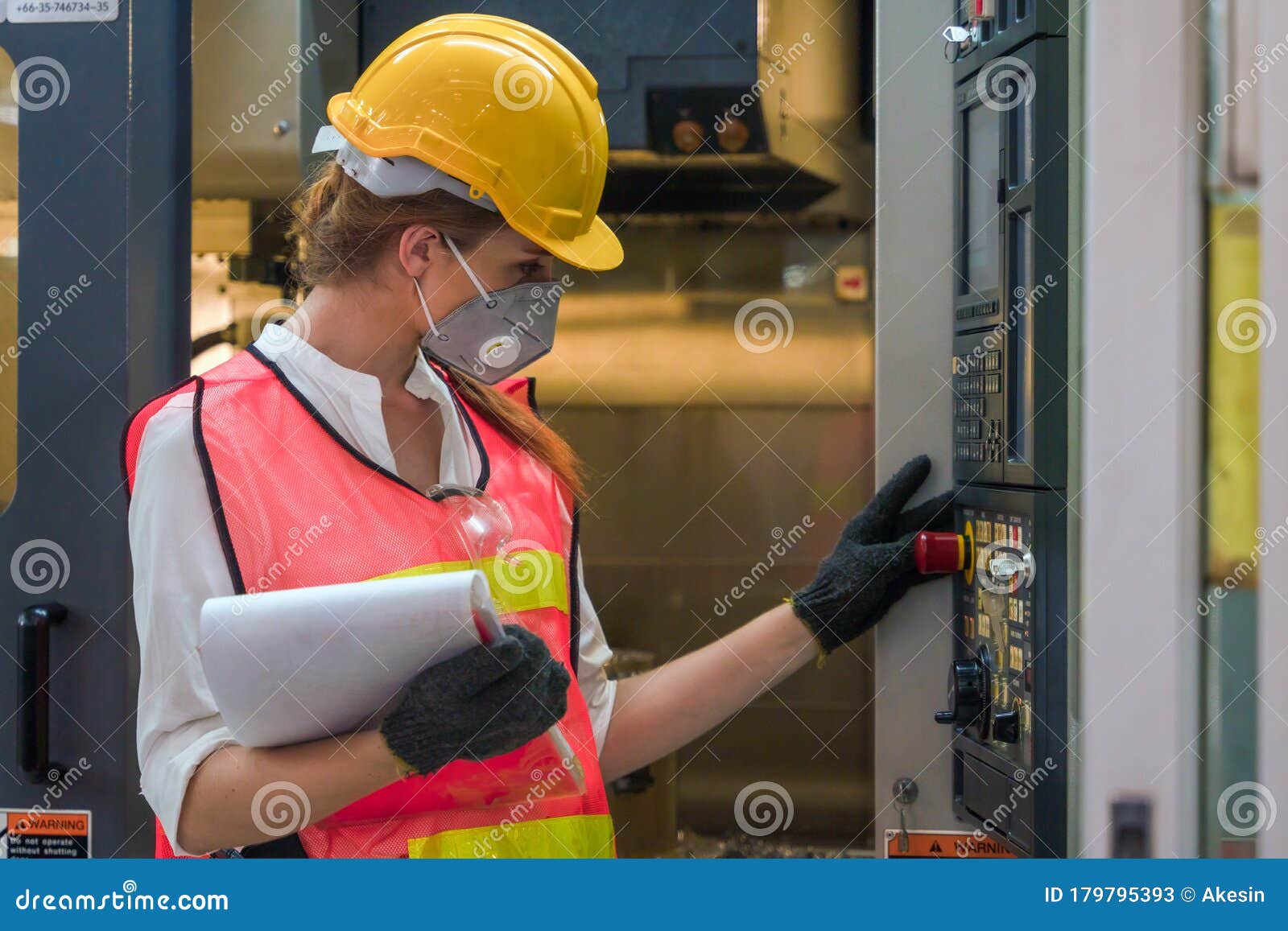 Industrial or Factory Engineering Worker and Supervisor Setting Up ...