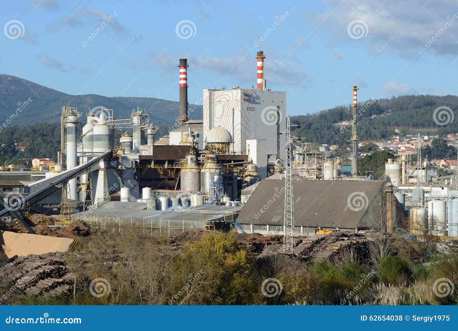 Industrial Factory Exterior Stock Photo - Image of chimney, equipment ...