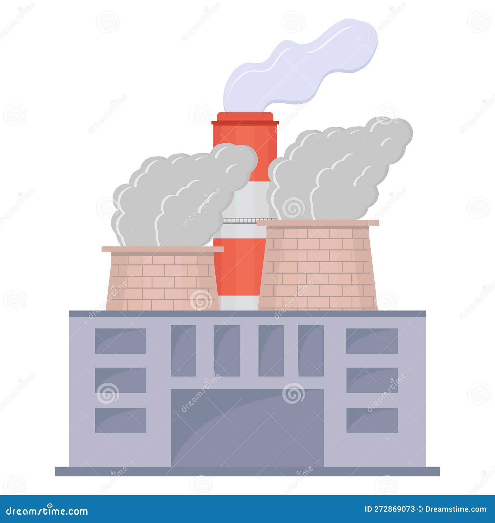 Industrial Factory Factory in Flat Style, Isolated Vector Illustration ... Industrial Factory Factory in Flat Style, Isolated Vector Illustration ...