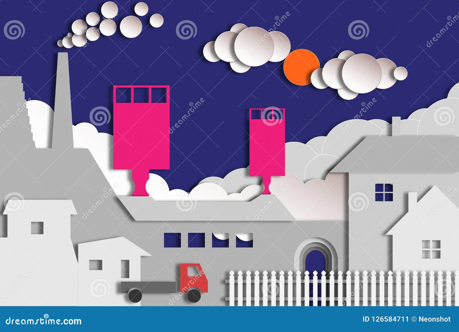 Industrial Factory in Flat Style,vector, Illustration. Stock ... Industrial Factory in Flat Style,vector, Illustration. Stock ...