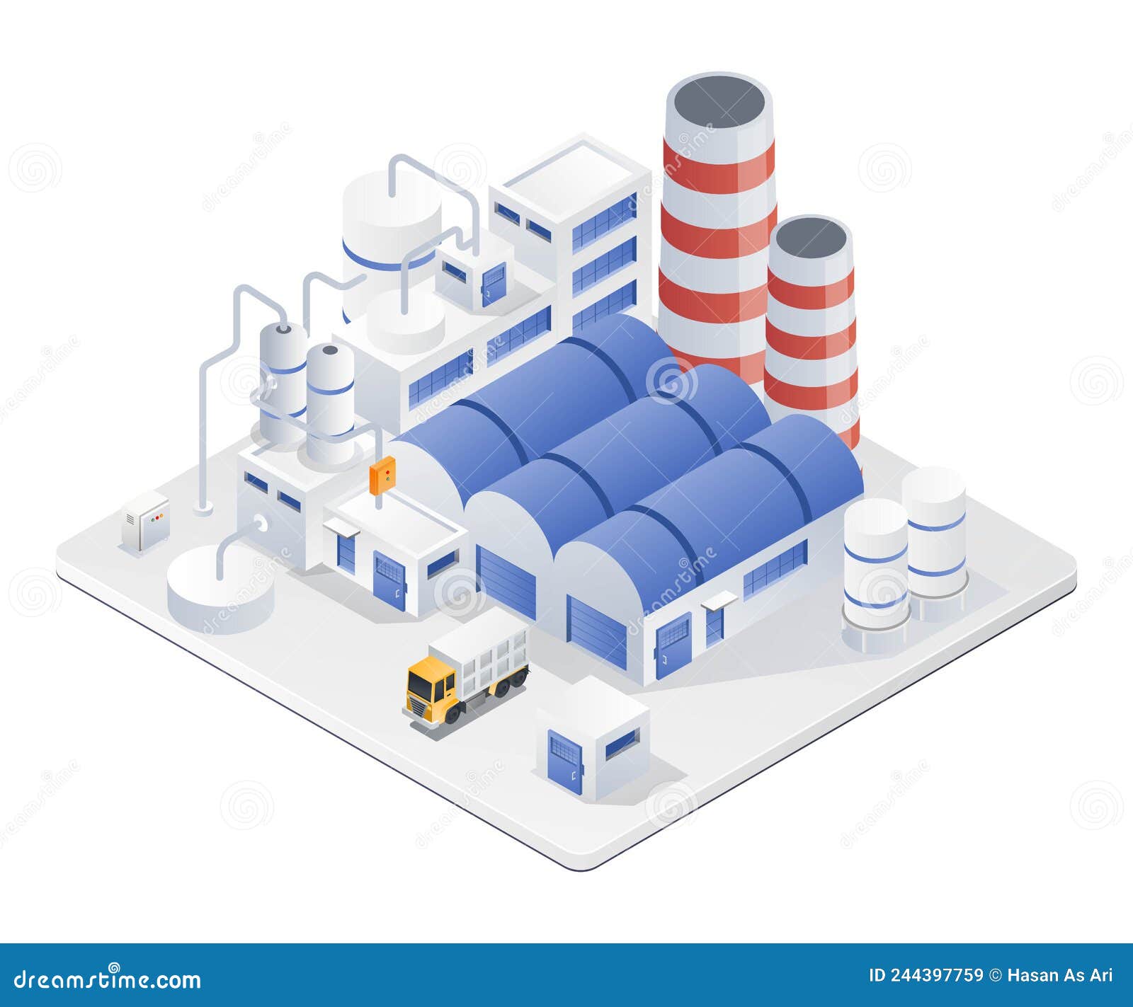 Industrial Factory and Goods Production Stock Vector - Illustration of ...