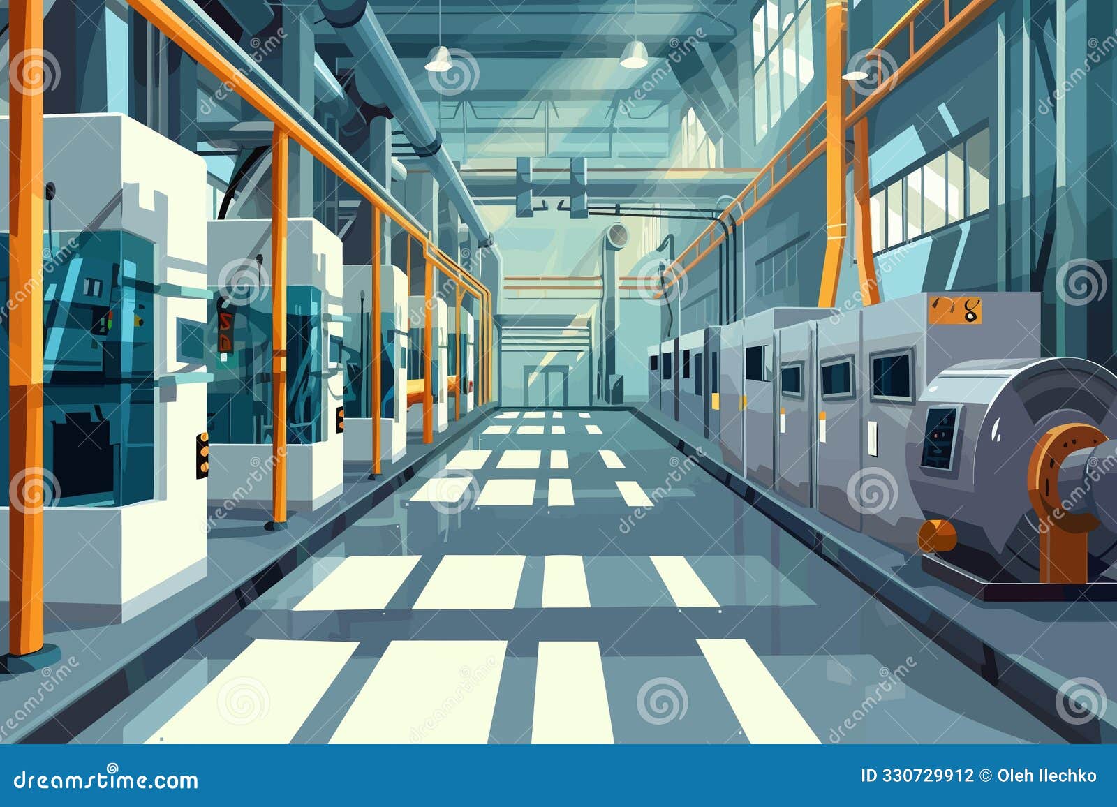 Industrial Factory Interior Isolated Vector Style Stock Vector ...