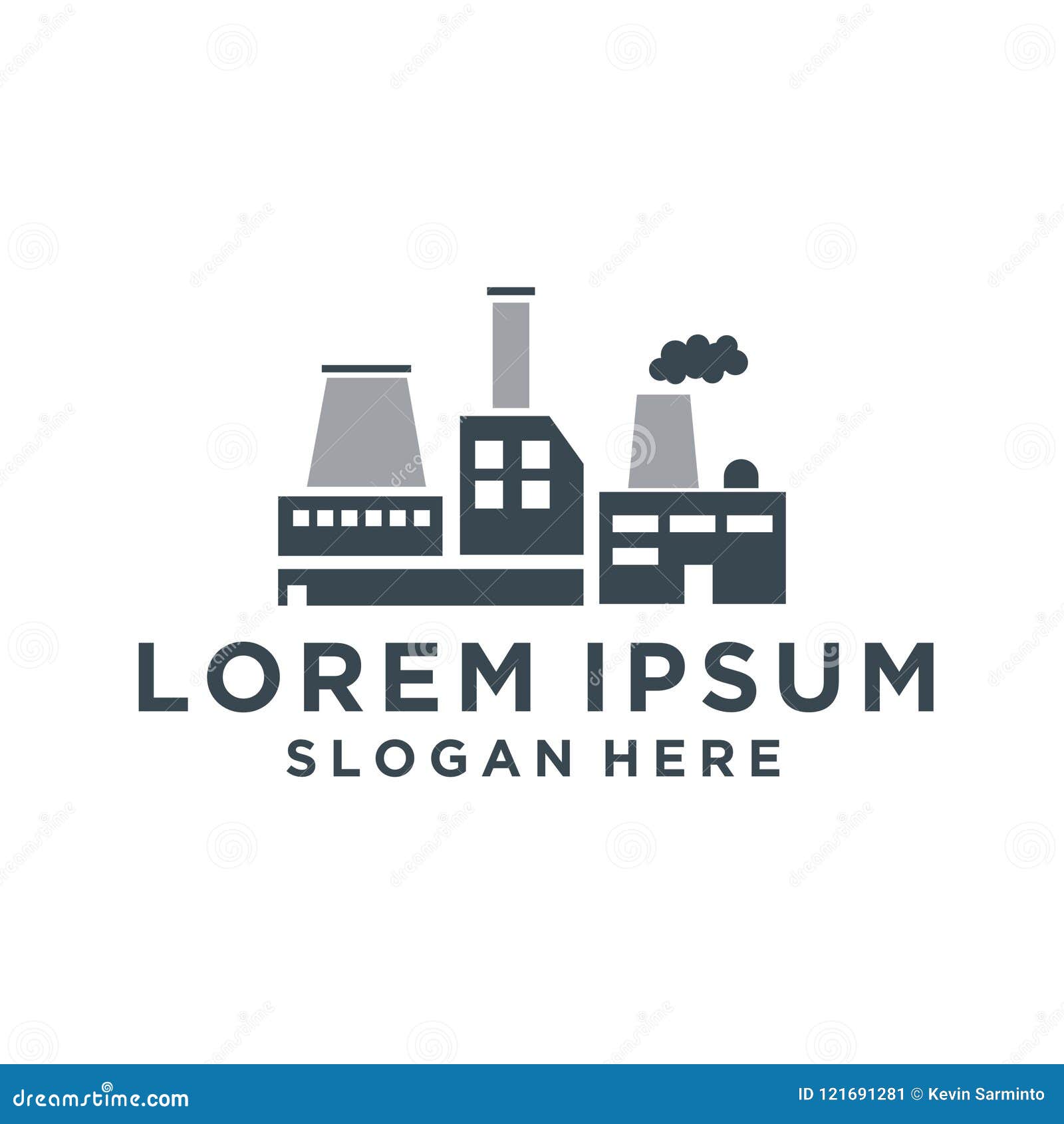 Industrial factory logo stock vector. Illustration of emblem - 121691281