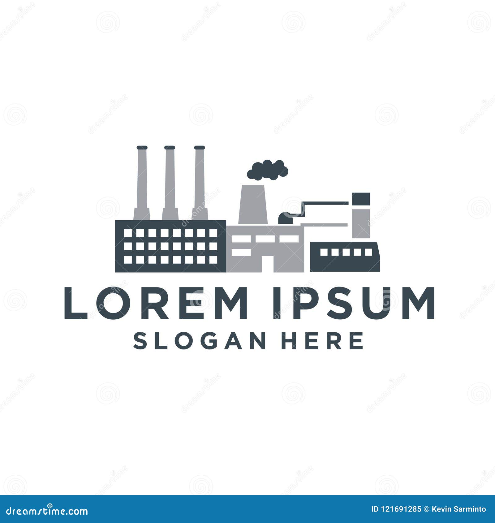 Industrial factory logo stock vector. Illustration of equipment - 121691285