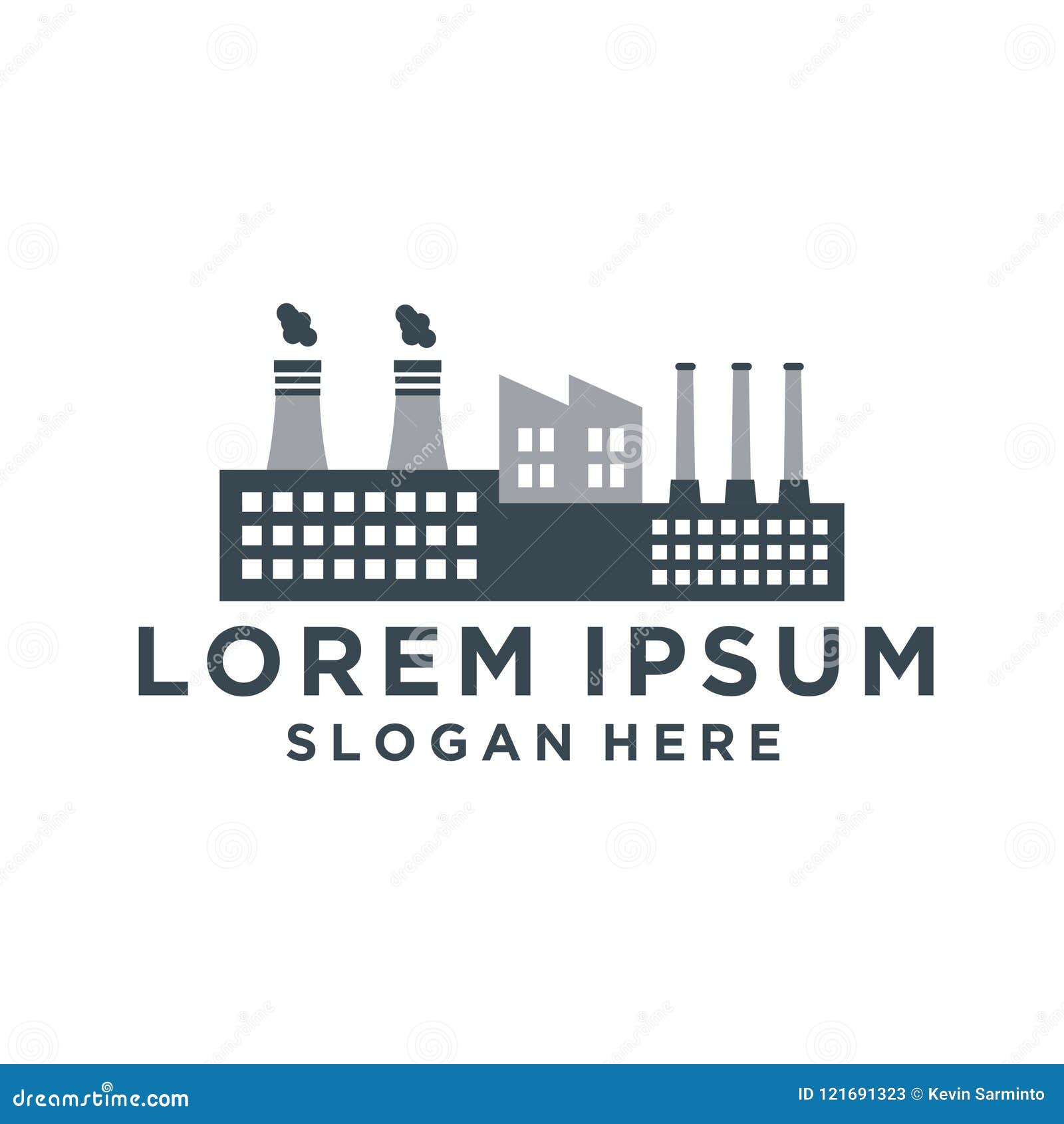 Industrial factory logo stock vector. Illustration of design - 121691323