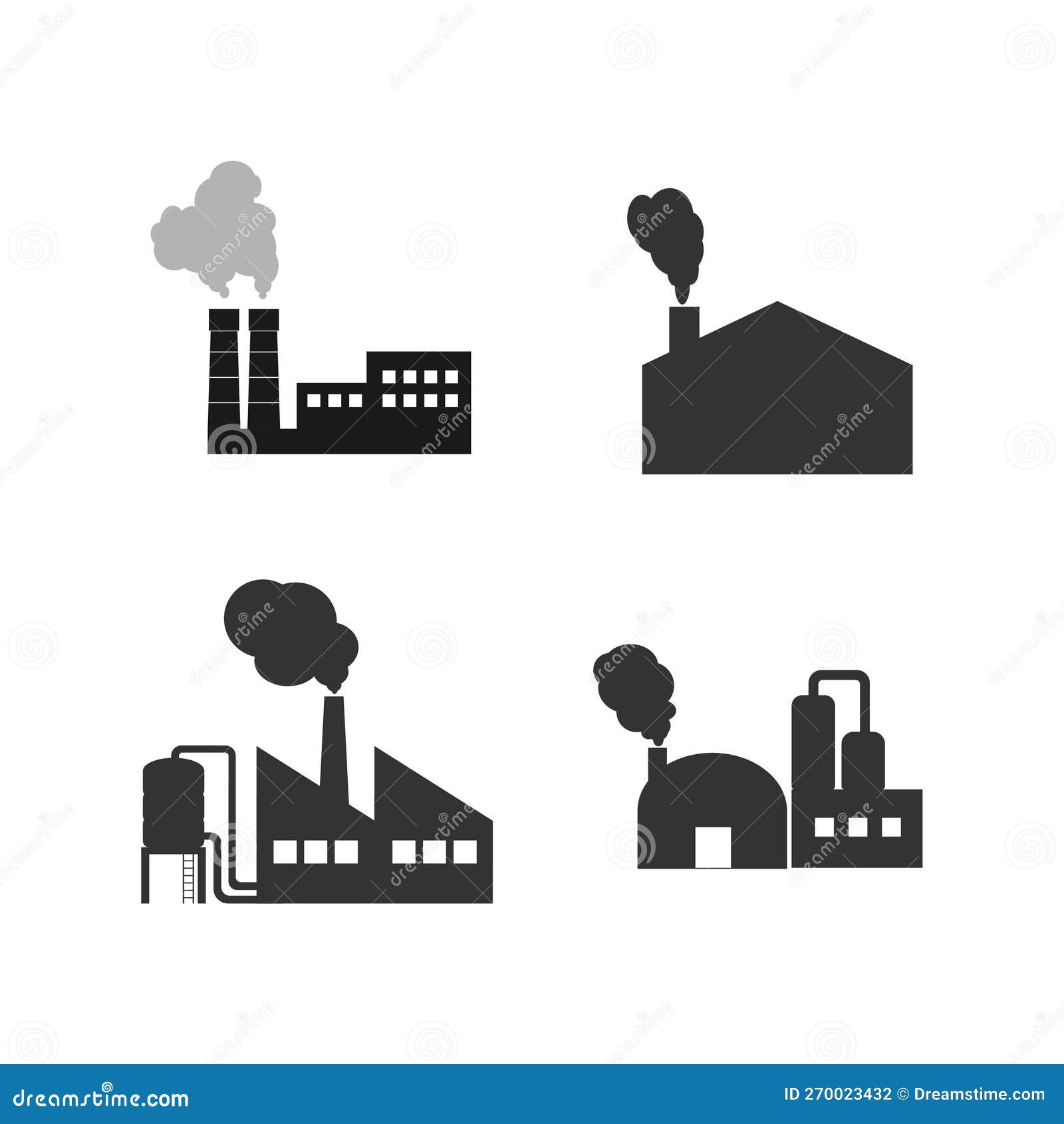 Industrial Factory Vector Icon Stock Illustration - Illustration of ...