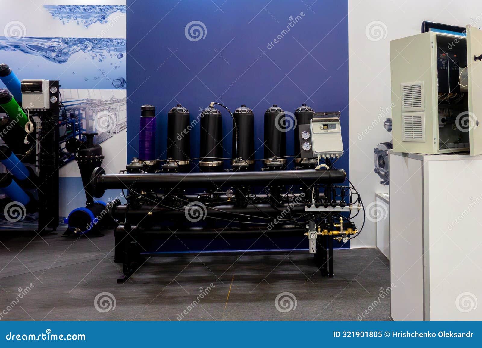 Industrial Filtration System on Display Stock Image - Image of water ...