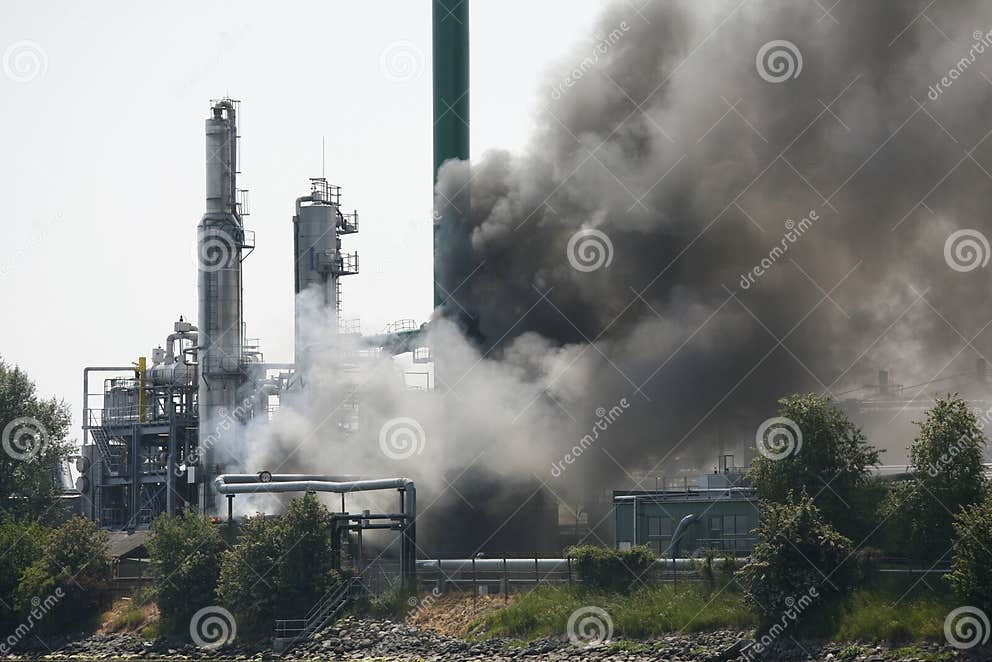 Industrial fire stock photo. Image of explosion, accident - 7465858