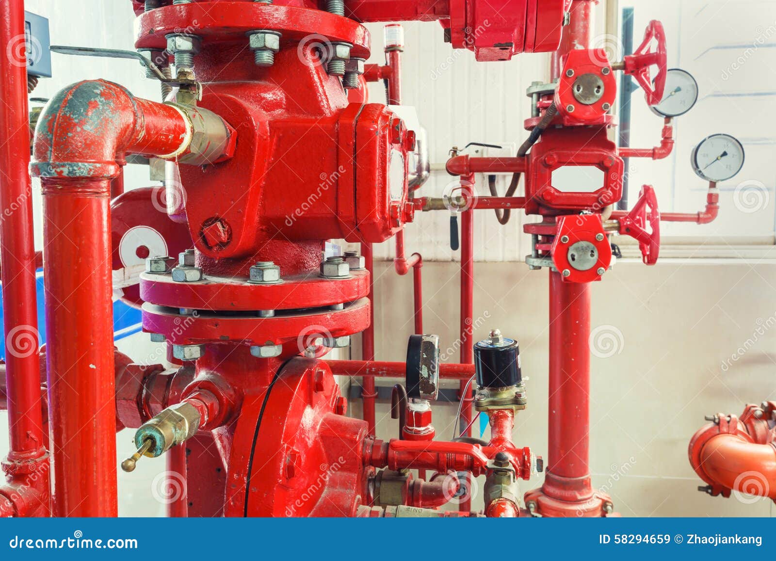 Industrial Fire Control System Stock Image - Image of fire, pipeline ...