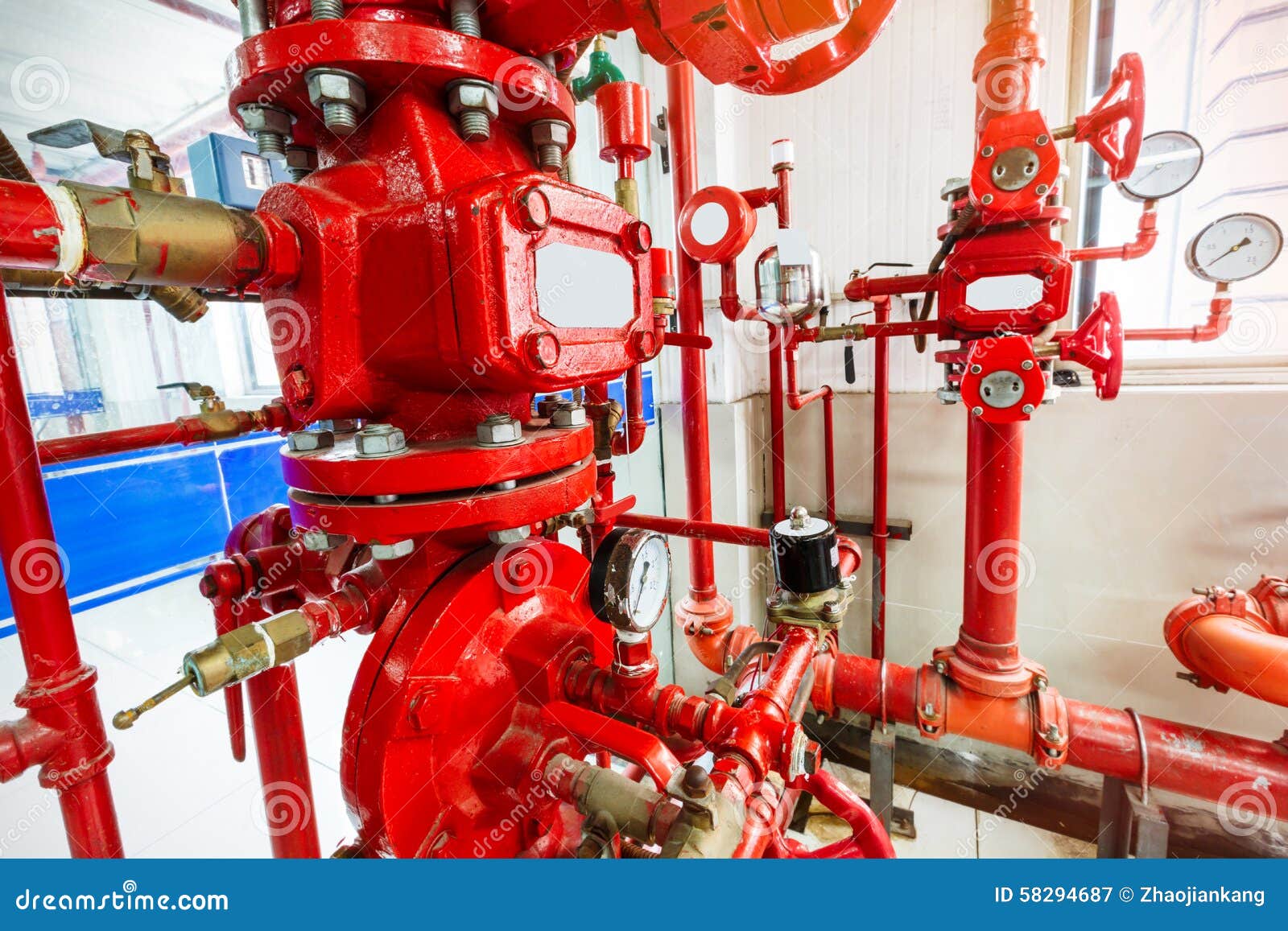 Industrial Fire Control System Stock Image - Image of connection, gauge ...