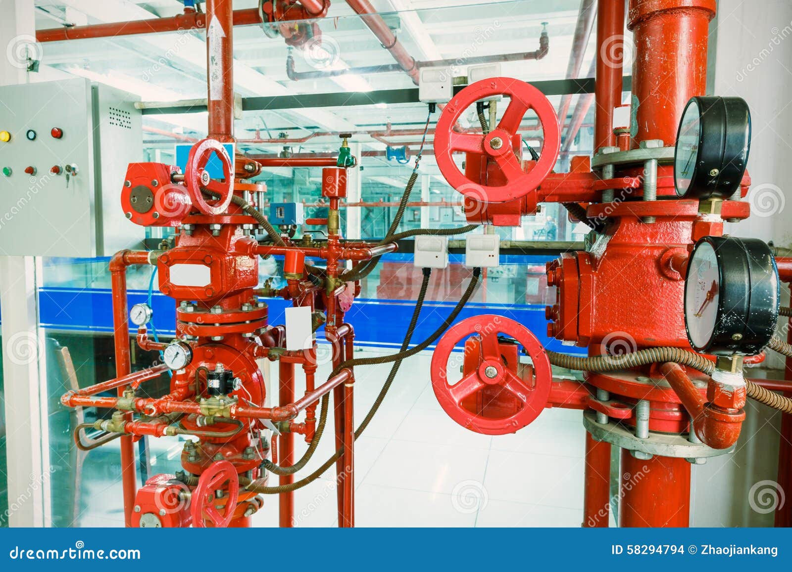 Industrial Fire Control System Stock Photo - Image of extinguish ...