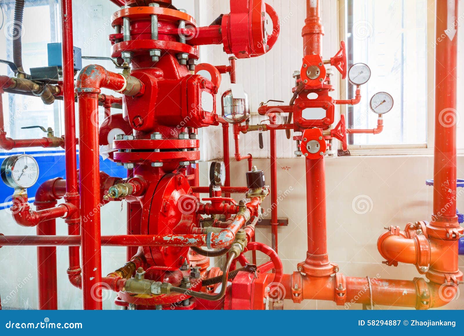 Industrial Fire Control System Stock Image - Image of interior ...