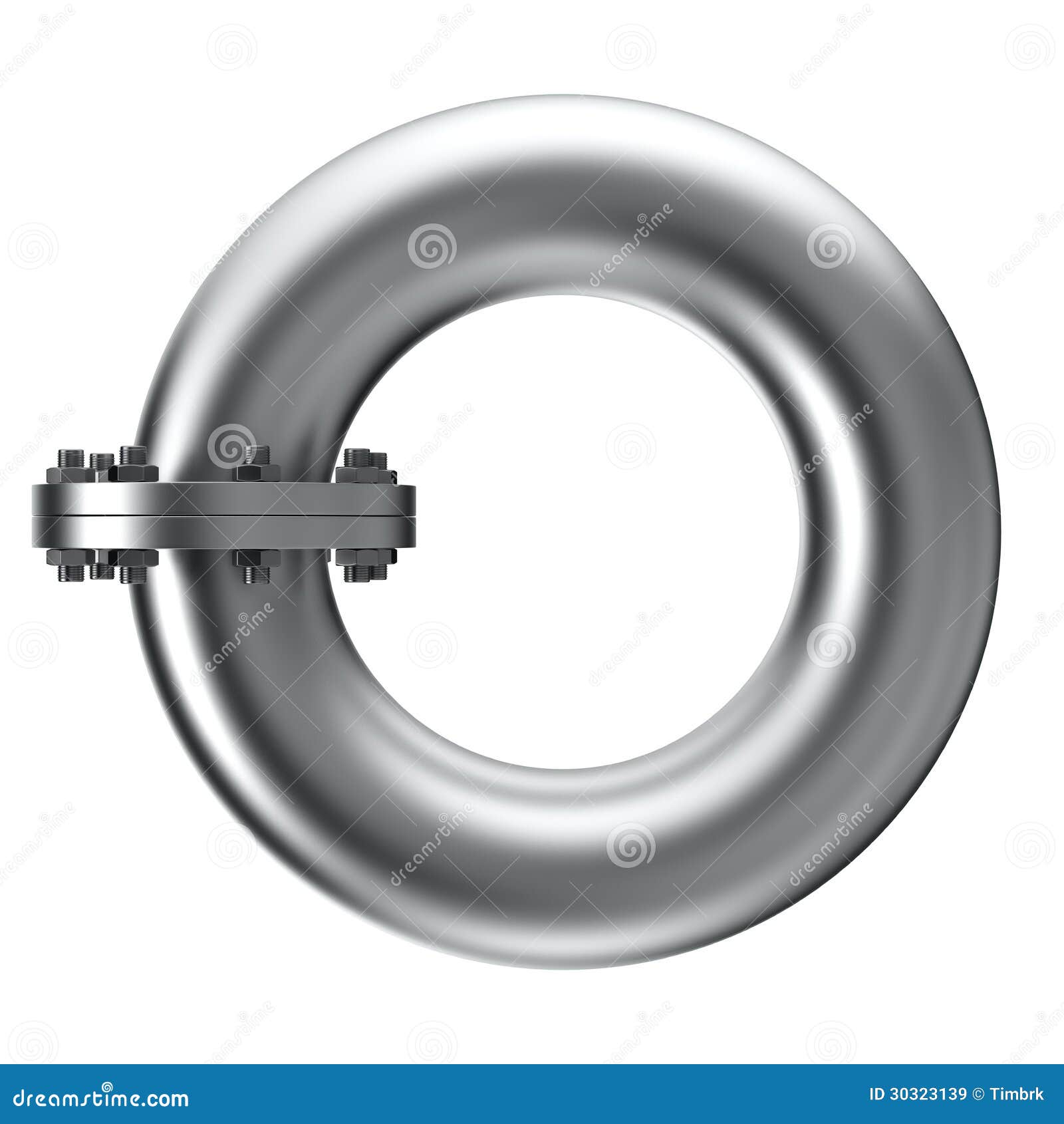 Chrome Pipe Flange Cartoon Vector | CartoonDealer.com #30859575