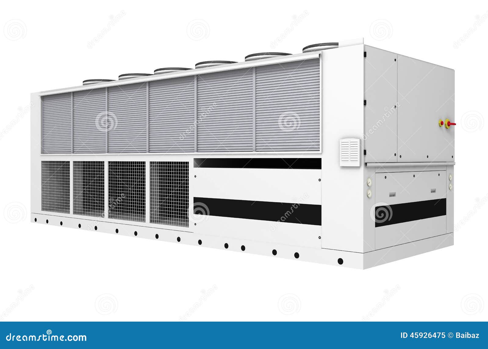 Industrial Free-cooling Chiller Stock Illustration - Illustration of ...