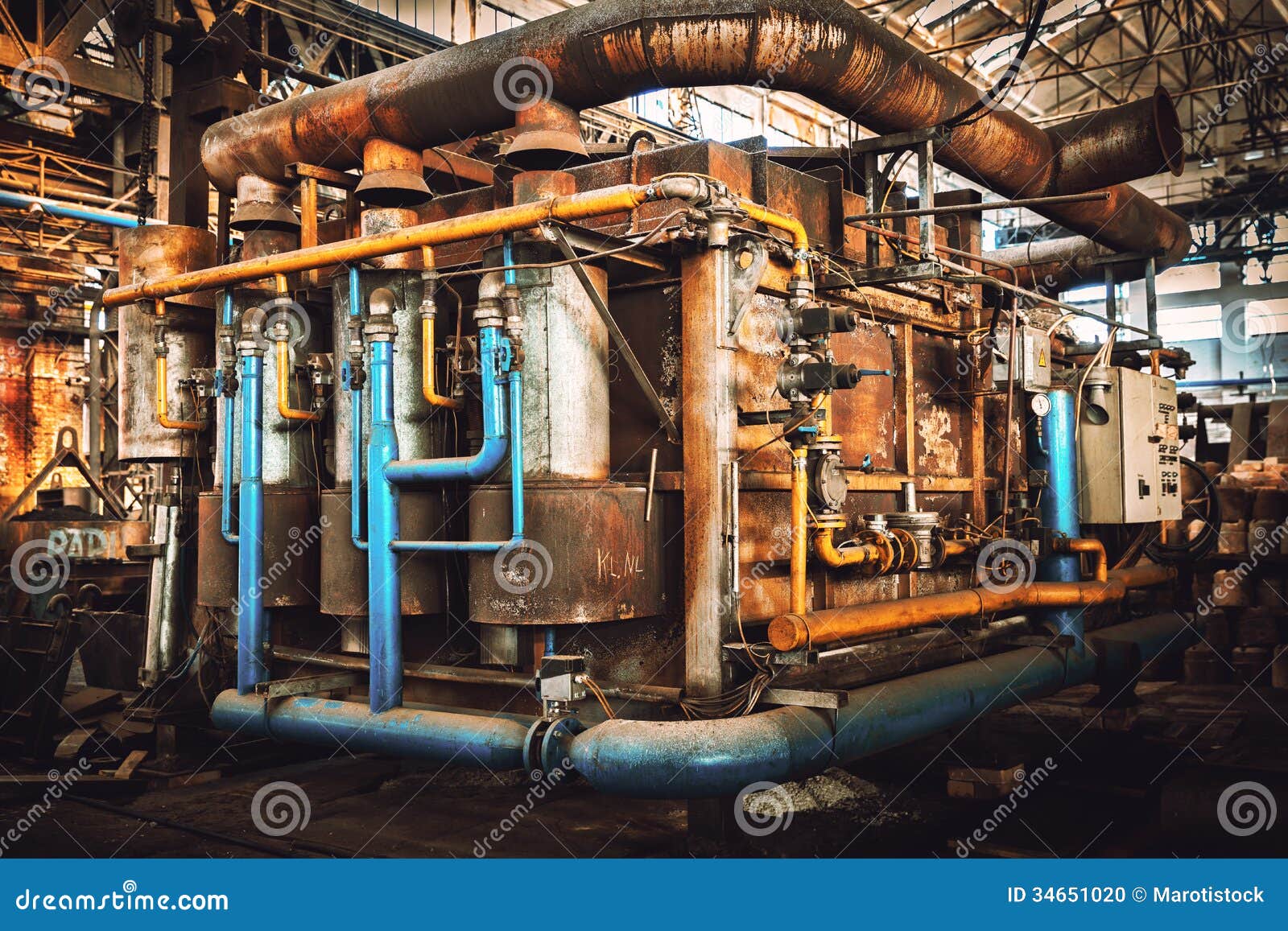 Industrial furnace stock photo. Image of production, line - 34651020