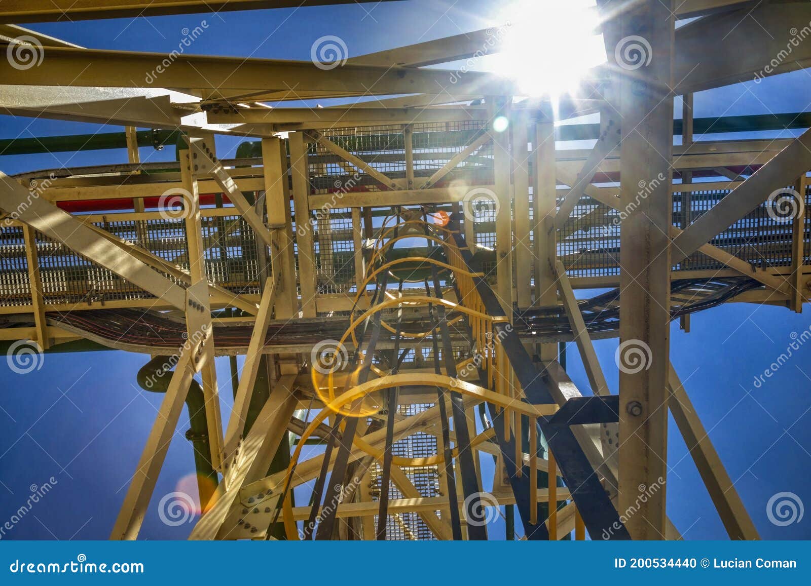 Gantry Ladder On Old Asbestos Roof Stock Image | CartoonDealer.com ...