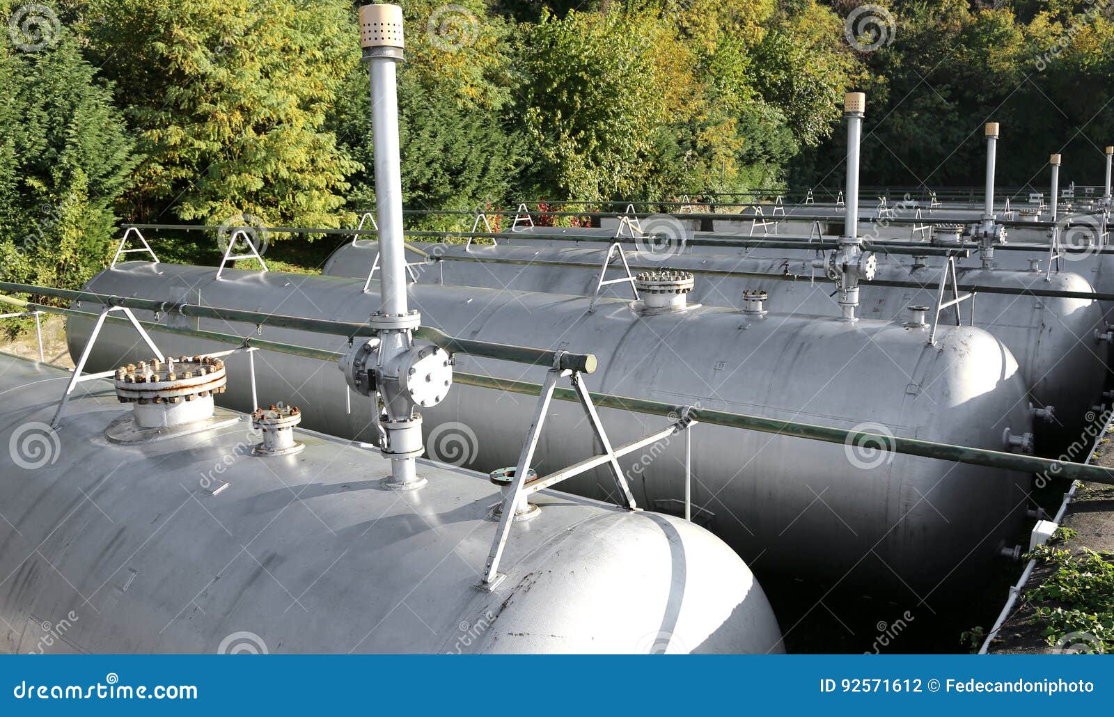 Industrial Gas Storage Facilities Stock Photo - Image of cylinder ...