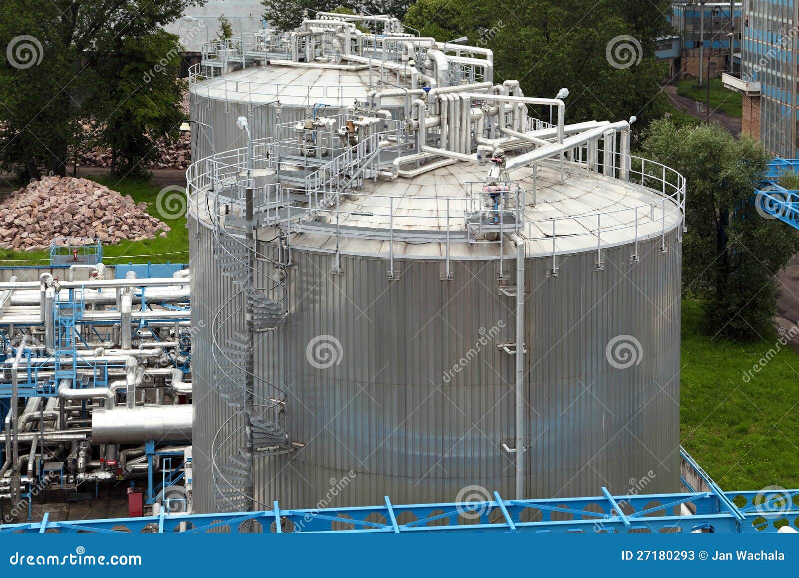 Industrial gas tank stock image. Image of production - 27180293