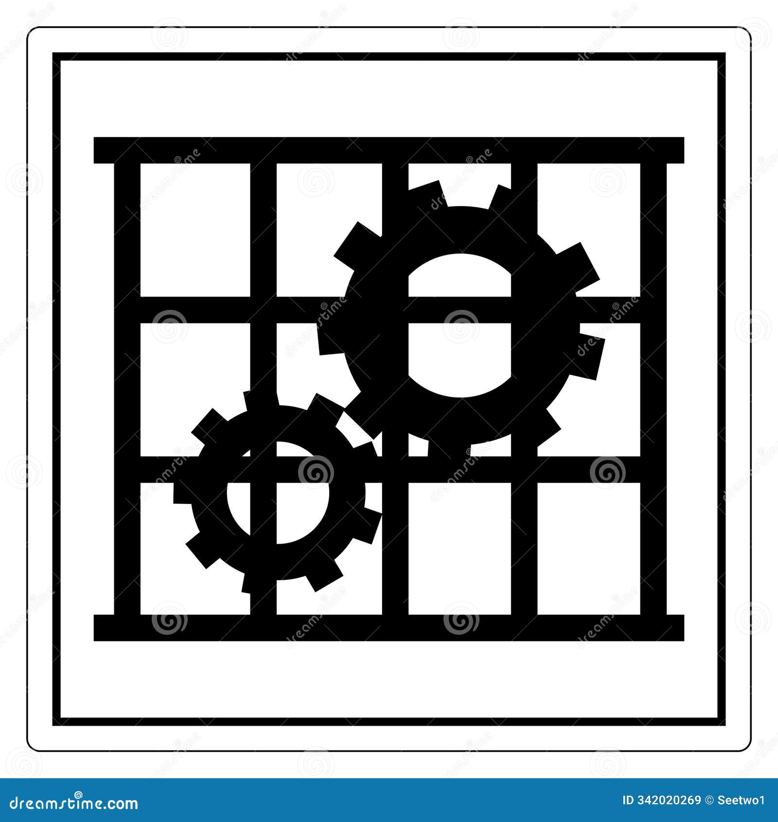 Industrial Gear Icon for Mechanical Design Concepts Stock Illustration ...