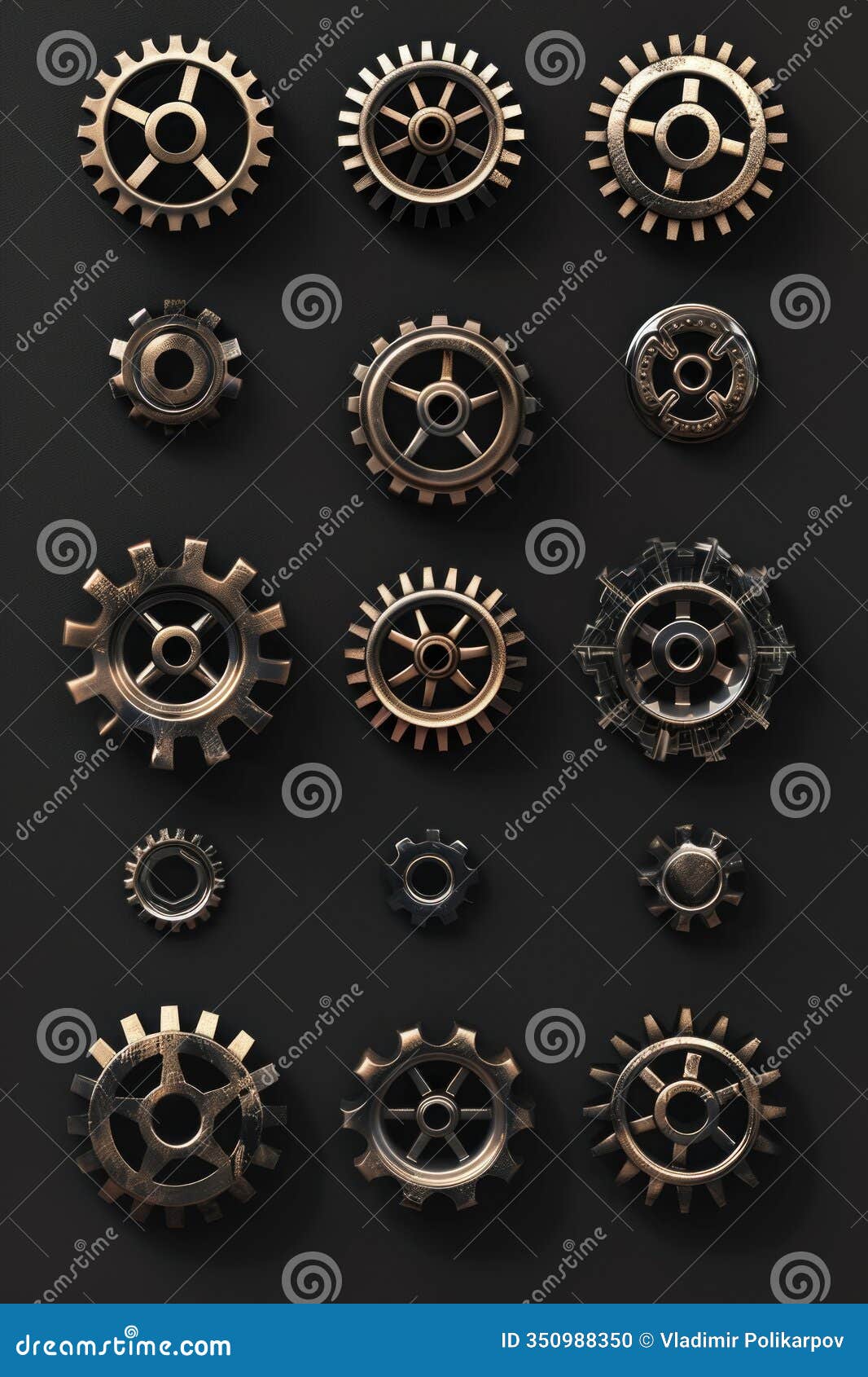 Industrial Gears on a Black Background, Suitable for Engineering and ...