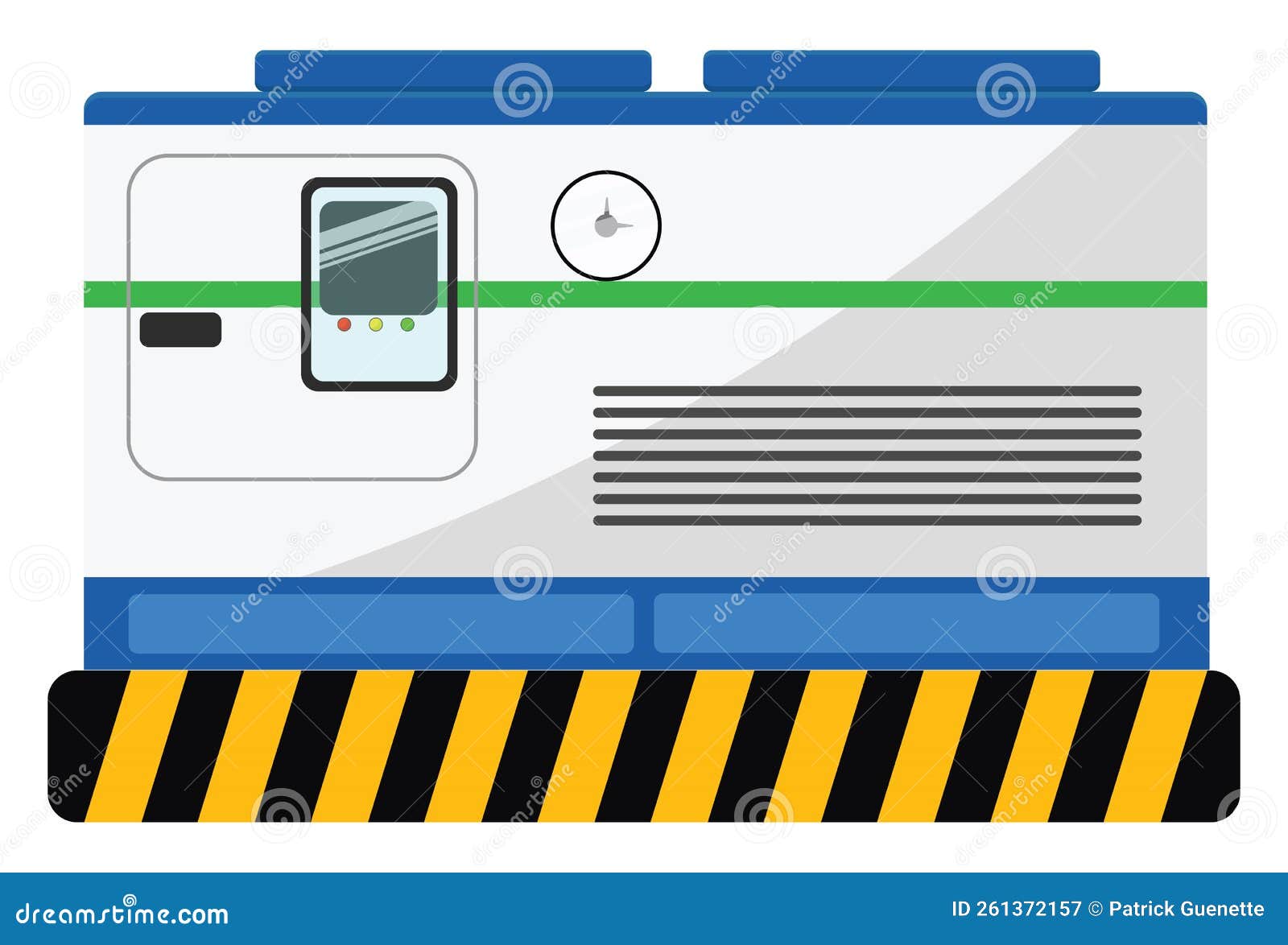 Industrial generator, icon stock vector. Illustration of black - 261372157