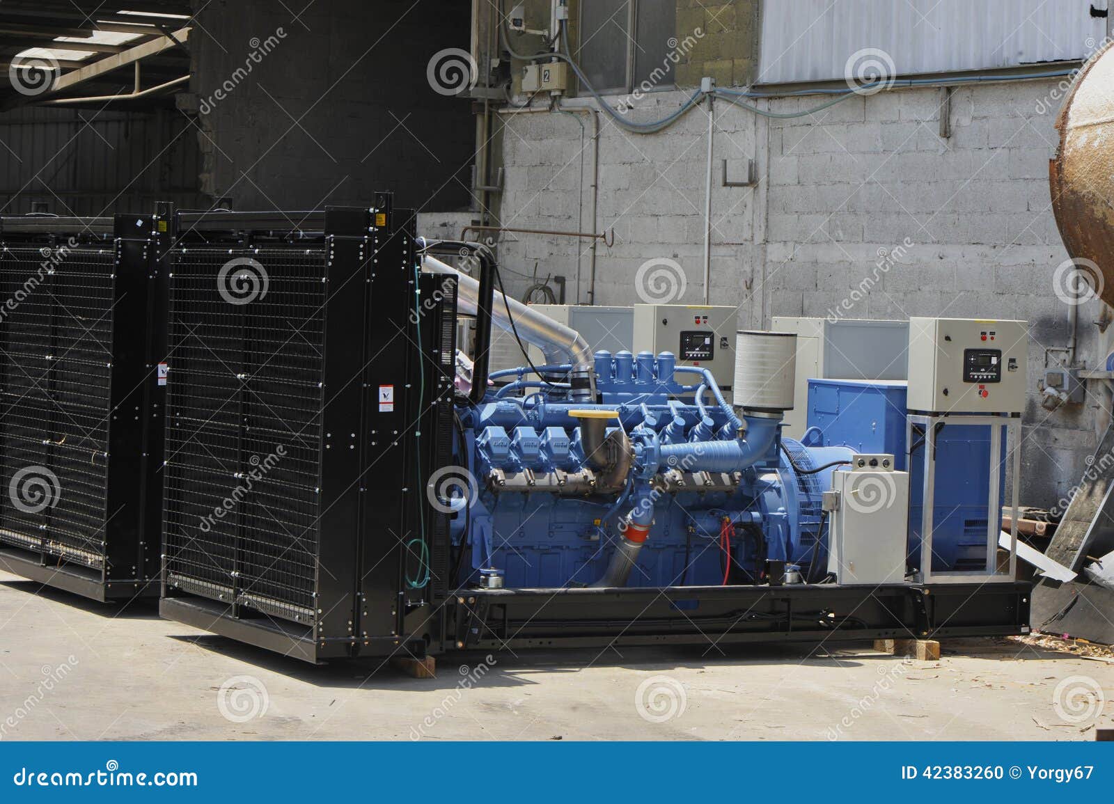 Industrial Generators stock photo. Image of enterprise - 42383260